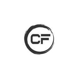 Initial letter fc logo template design Royalty Free Vector