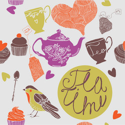 Morning tea background Royalty Free Vector Image