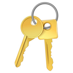 Golden keys Royalty Free Vector Image - VectorStock