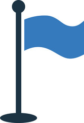 National flag outline icon line art Royalty Free Vector