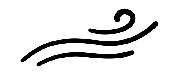 Doodle wind lines air sketch cartoon hand drawn Vector Image