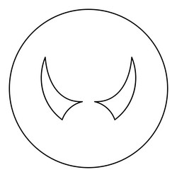 Neon horn of devil horns monster from hell Vector Image