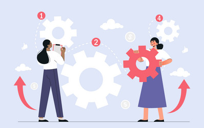 Start and process of business project Royalty Free Vector