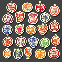 Jam labels set Royalty Free Vector Image - VectorStock