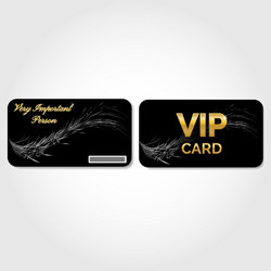 Front and back vip member card template Royalty Free Vector
