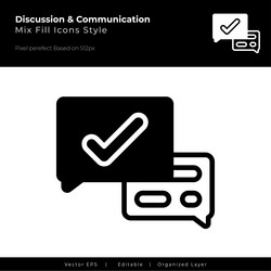 Check mark outline icon style icon Royalty Free Vector Image