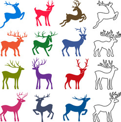 Running Deer Outline Vector Images (over 200)