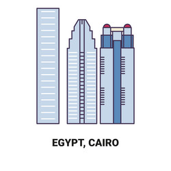 Egypt cairo cairo tower travel landmark Royalty Free Vector