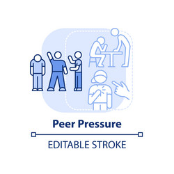 Peer pressure on teenager rgb color icon Vector Image