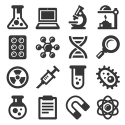 Simple science icon set Royalty Free Vector Image