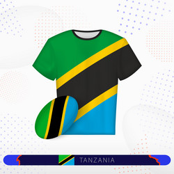 Tanzania national team rugby ball Royalty Free Vector Image