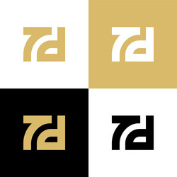 Number 7 logo template seven icon design Vector Image