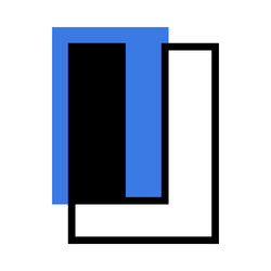 Alphabet letter z with blue rectangle shape Vector Image