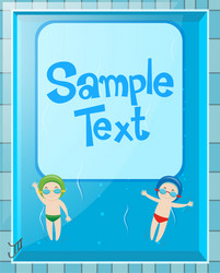 Doodle kids blank frame Royalty Free Vector Image