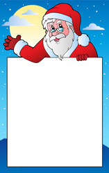 Frame with santa claus theme 3 Royalty Free Vector Image