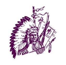 Native American Man Clip Art Vector Images (over 120)