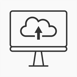 Simple ui cloud storage symbol Royalty Free Vector Image