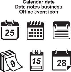 Calendar date notes business office event Vector Image