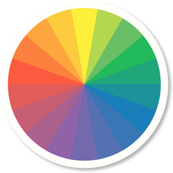 Round circle color palette gradient Royalty Free Vector
