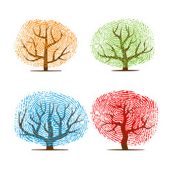 Fingerprint Tree Vector Images (over 220)