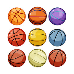 Object basketball ball cartoon Royalty Free Vector Image