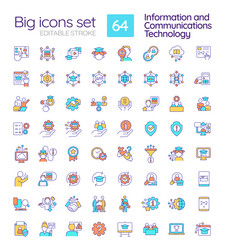 Ict benefits in education blue gradient Royalty Free Vector