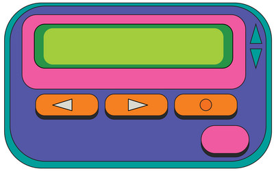 Pager retro device on white background Royalty Free Vector