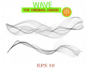 Abstract black wave design element Royalty Free Vector Image