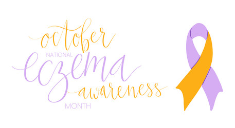 Eczema national awareness month october Royalty Free Vector