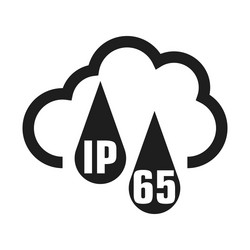 Ip65 protection certificate standard icon water Vector Image