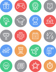 Game rating icons with shields and ribbons Vector Image