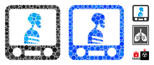 Xray screening rounded icon Royalty Free Vector Image