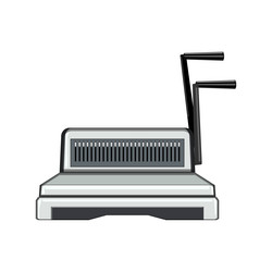 Press binding machine cartoon Royalty Free Vector Image