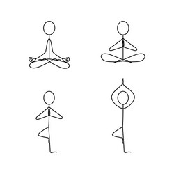 Stick Figures Meditating Vector Images (over 140)