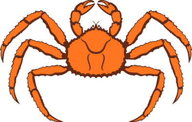 King crab legs sea delicacies Royalty Free Vector Image