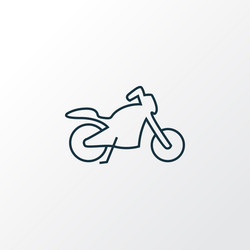 Motorcycle icon line symbol premium quality Vector Image