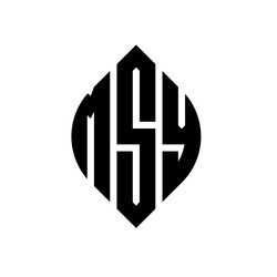 Msy circle letter logo design Royalty Free Vector Image