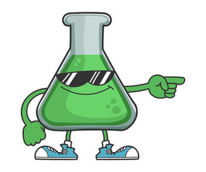 A scientist experiment in the test tube Royalty Free Vector