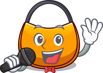 Crying hobo bag outline on image cartoon Vector Image