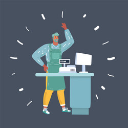 Man Behind Counter Vector Images (over 120)