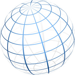 Globe icon with satellites Royalty Free Vector Image