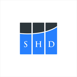 Shd letter logo design on white background Vector Image
