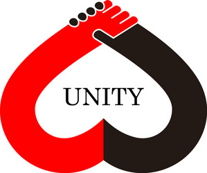 Strong unity hand shake team symbol Royalty Free Vector