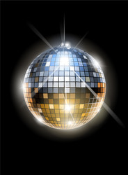 Party background with mirror ball Royalty Free Vector Image