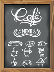 Blank menu on blackboard Royalty Free Vector Image