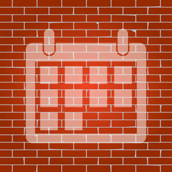 Calendar sign white icon Royalty Free Vector Image