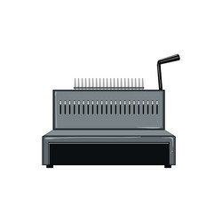 Press binding machine cartoon Royalty Free Vector Image