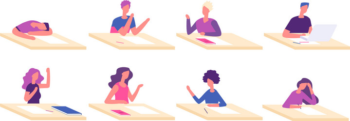 Students at Desks Vector Images (over 24,000)