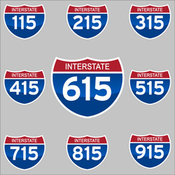 U.S. Interstate Signs Royalty Free Vector Image