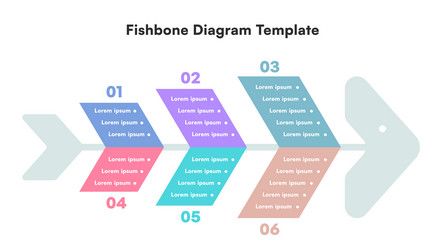 Vibrant fishbone diagram with structured branches Vector Image